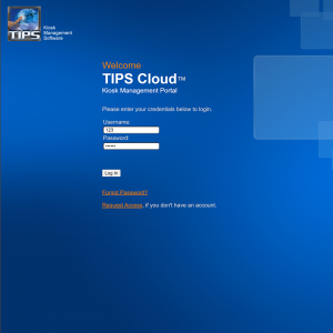 TIPS Kiosk Management Portals